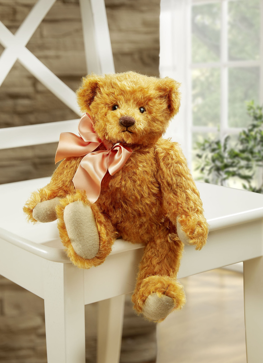 Teddy Gunnar aus feinstem Mohair-Plüsch - HONIG-GOLD - 000 | Brigitte ...