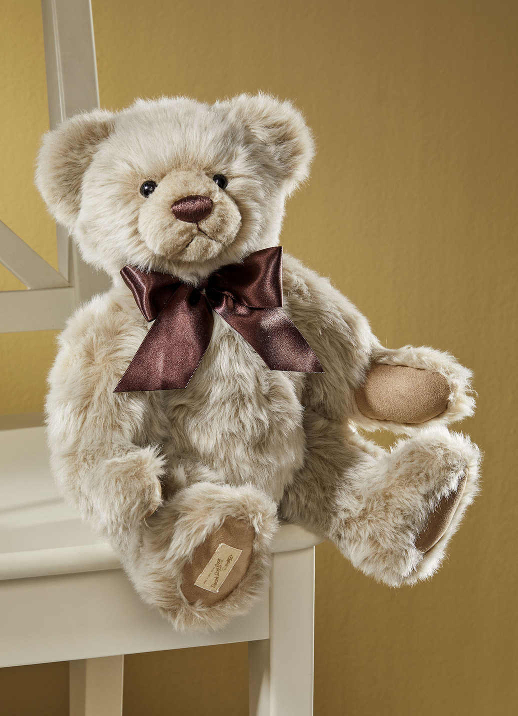 Teddy Elinor aus dem Hause Clemens Spieltiere - HELLGRAU