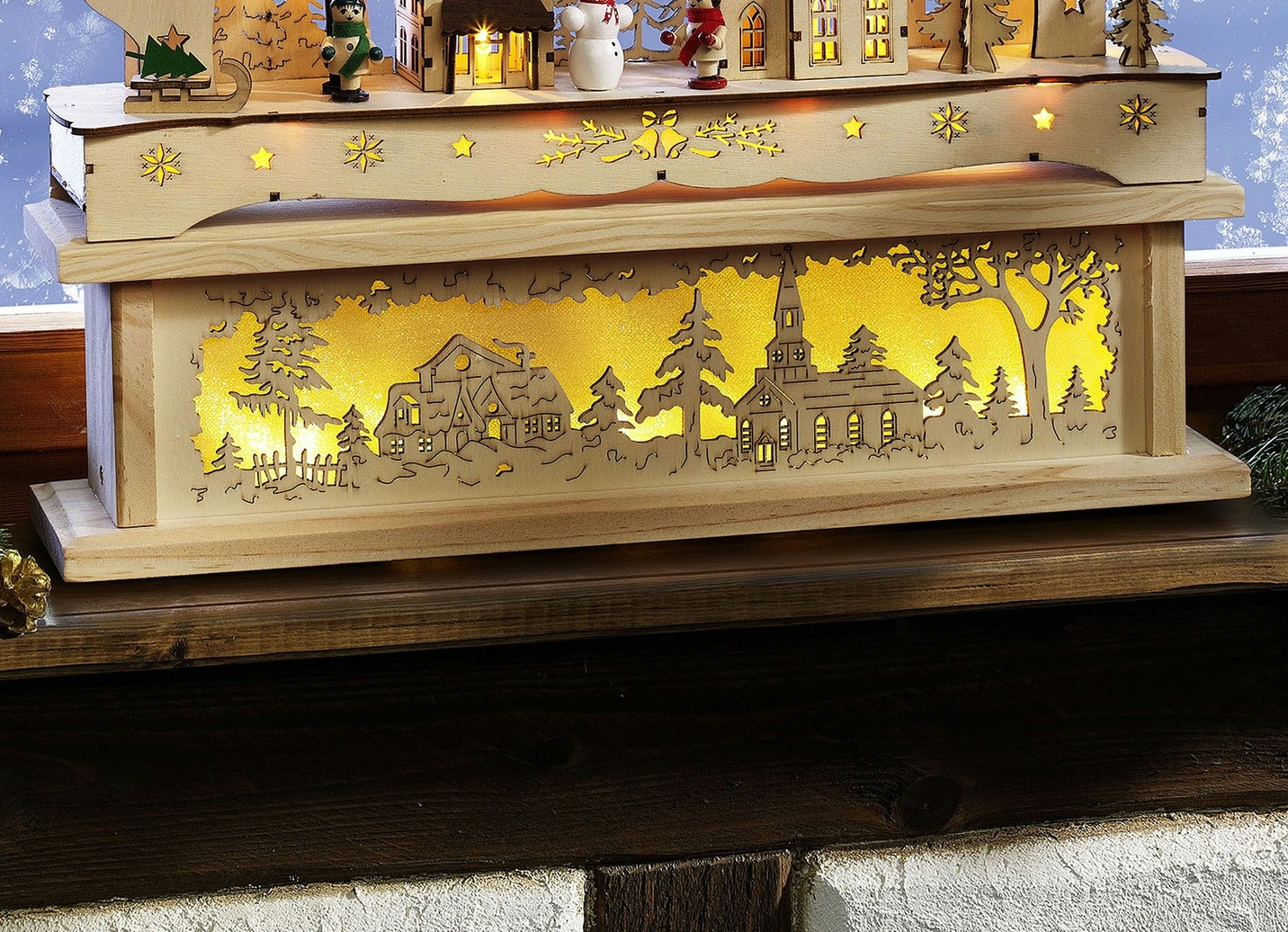 Lichterbogen-Sockel - Dekorations-Accessoires aus Holz - NATUR - 000 ...